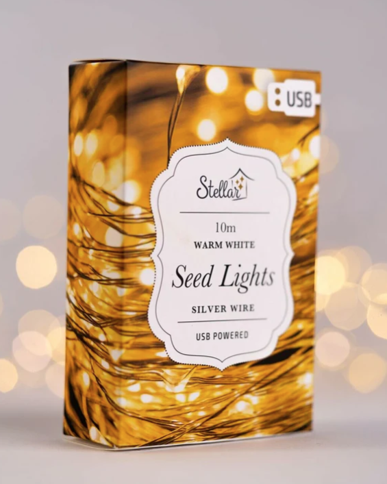 10m USB Silver Seed Lights - La Station Design Store