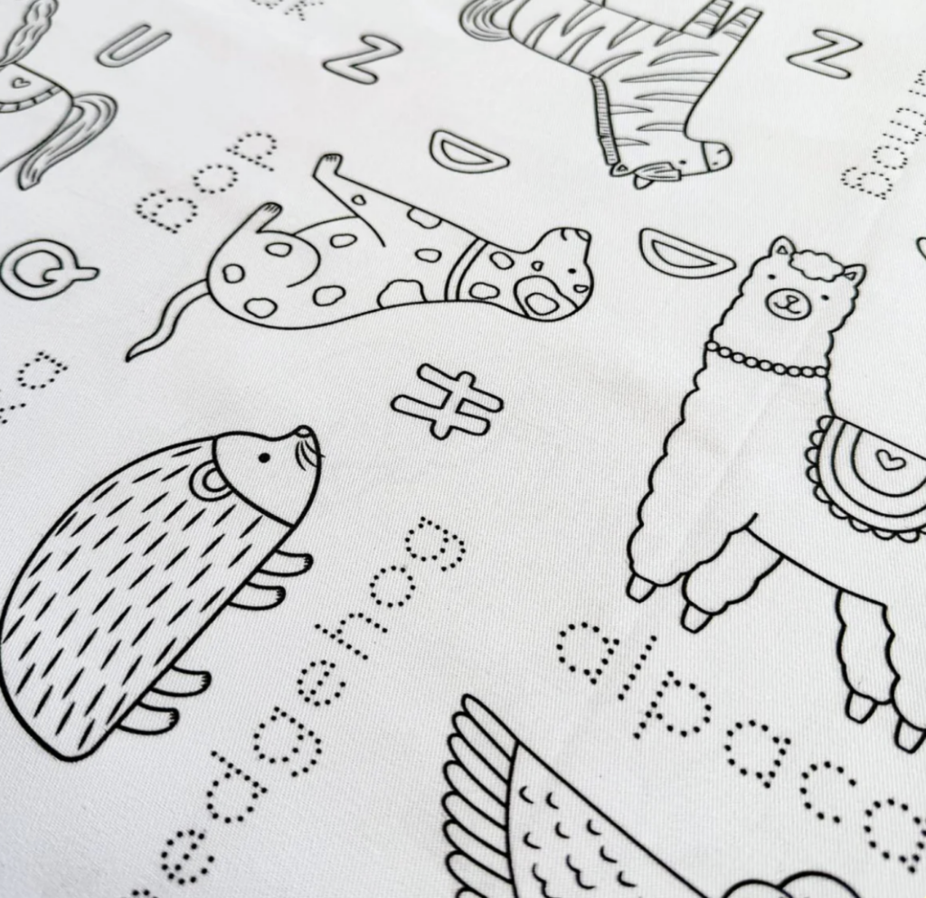Colour Me Kids Washable, Reuseable, Waterproof Colouring-in Tablecloth ...